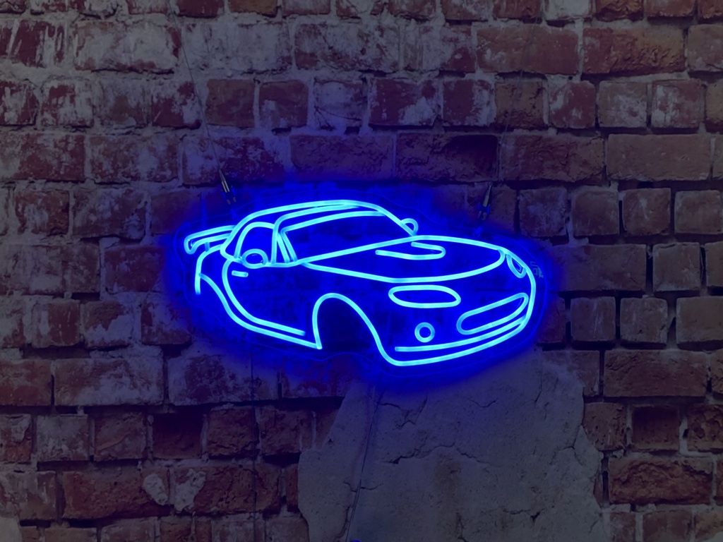 Mazda Miata NC LED Neon Sign (3/4 view) | OMG Roadster